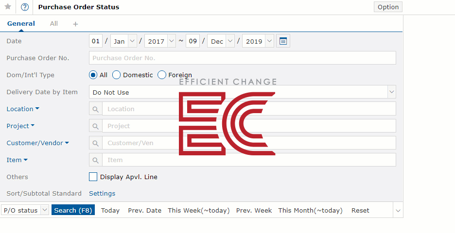 Purchase order system for Integrated purchase management | ECOUNT